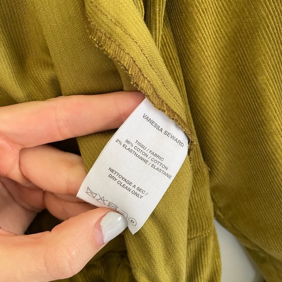 Vanessa Seward | Pants & Jumpsuits | Venessa Seward Tall Corduroy Green ...